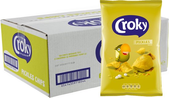 Croky Chips Pickles 18 x 200g | bol.com