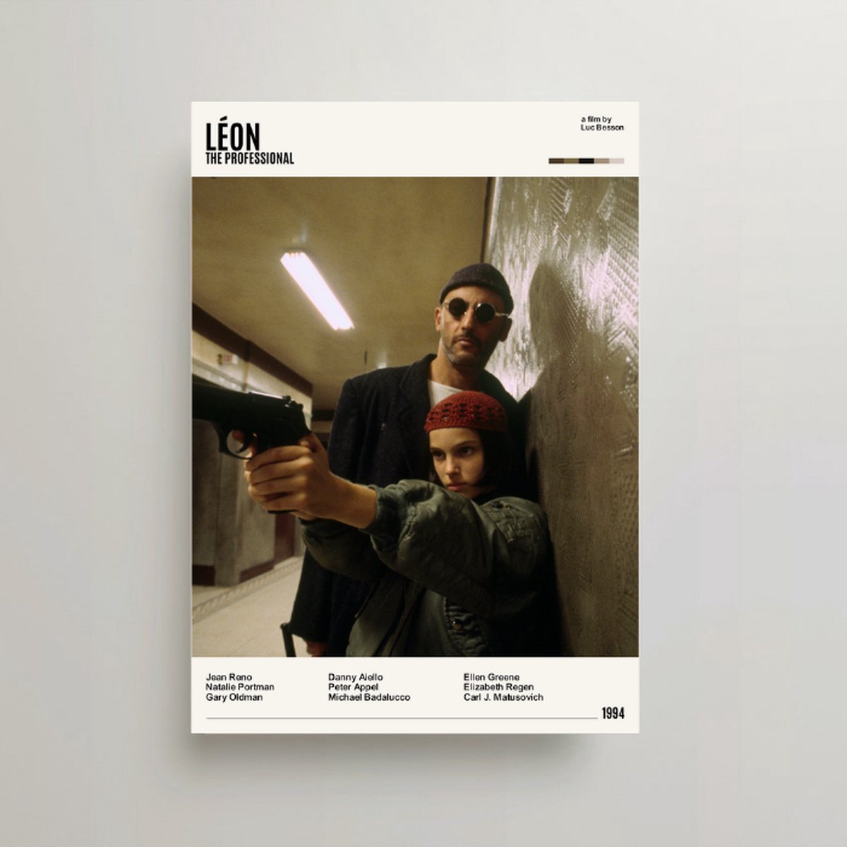 Léon: The Professional Poster - Minimalist Filmposter A3 - Leon Movie ...