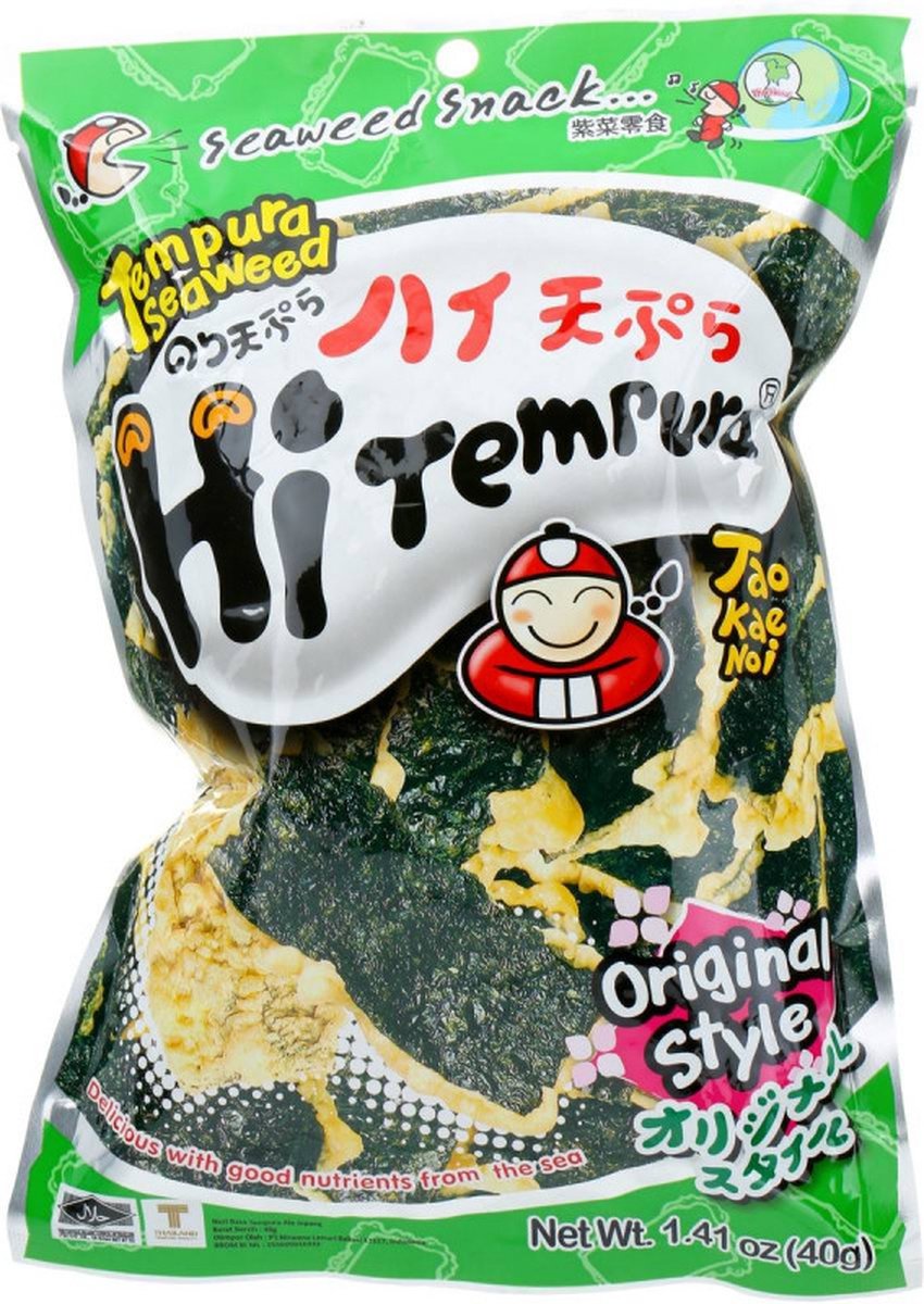 Zeewier chips - 40 gr - tempura seaweed original style - chips ...