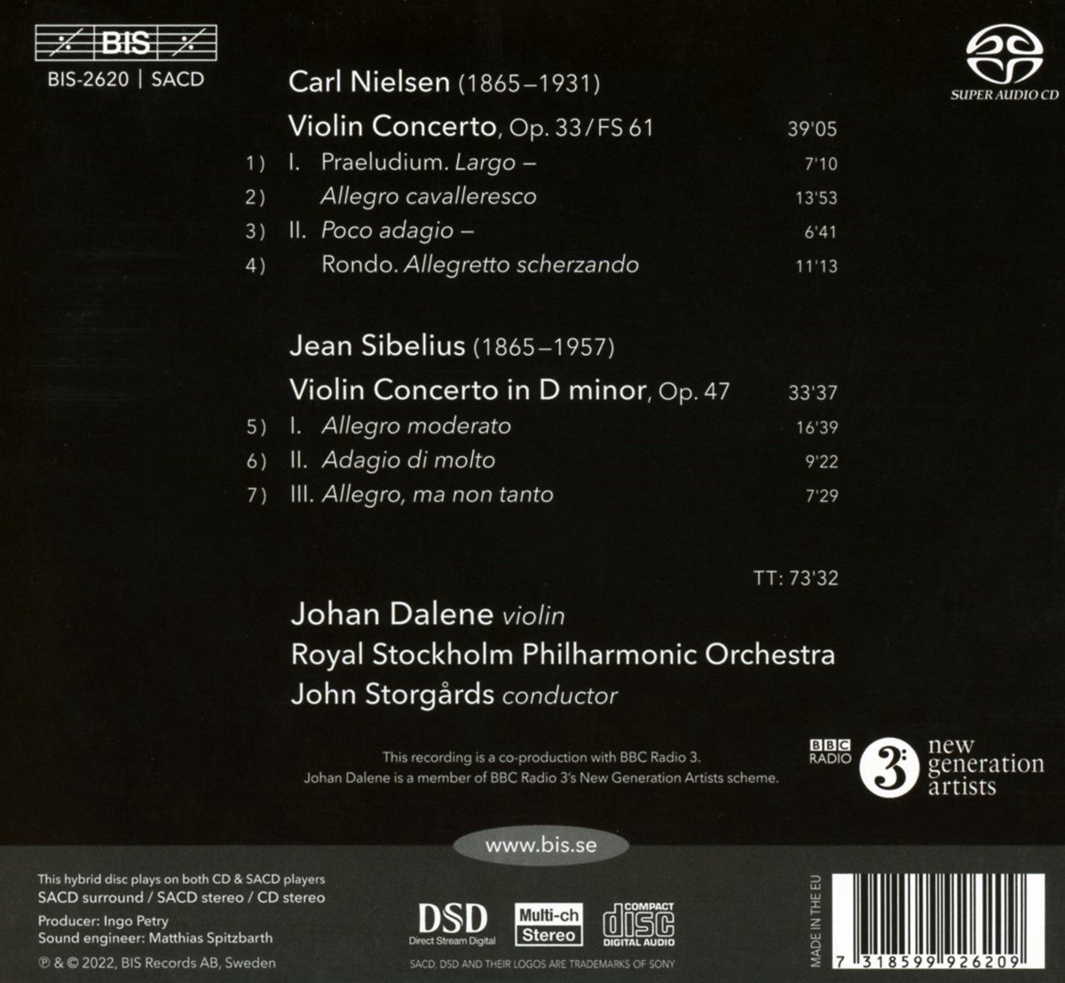 Johan Dalene, Royal Stockholm Philharmonic Orchestra - Sibelius ...