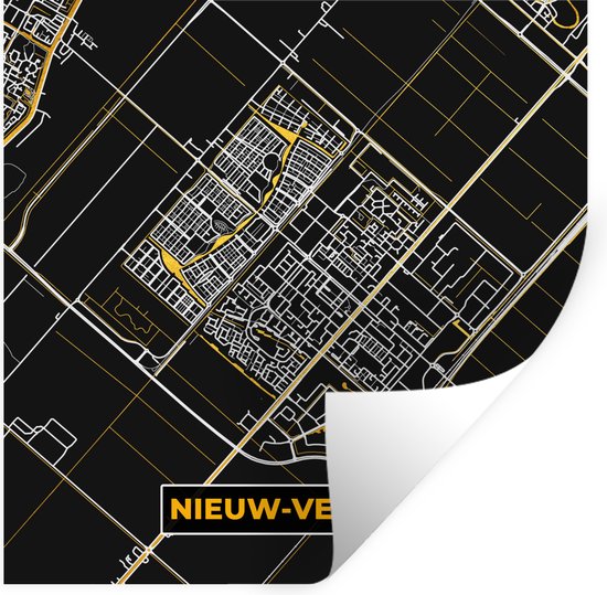 Muurstickers - Sticker Folie - Nieuw Vennep - Stadskaart - Plattegrond ...