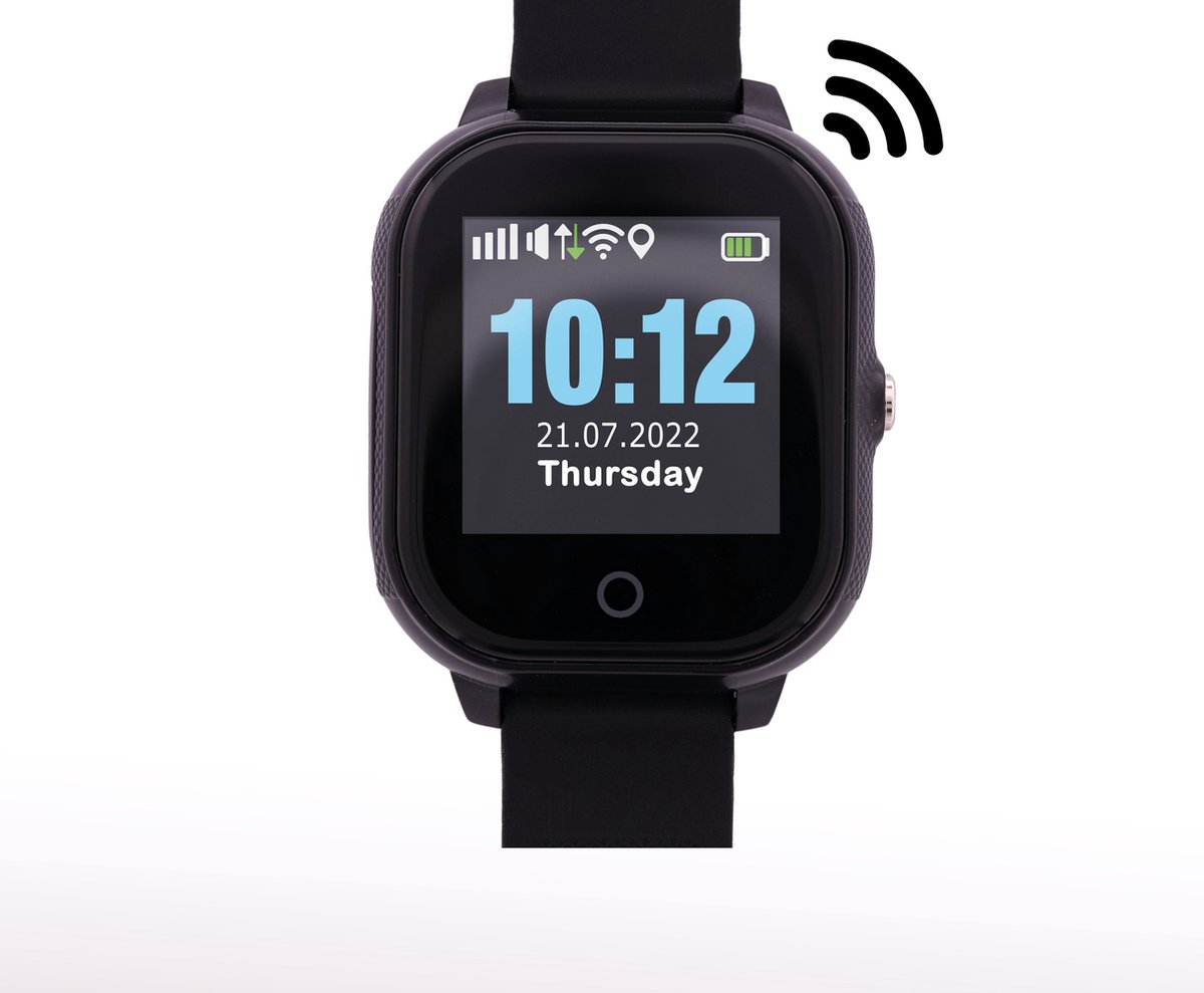 Wuzzi Watch Indi zwart - Wuzzi Alert alarm horloge | bol