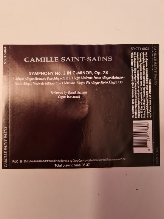 Symphony No.3, Camille Saint-Saens | CD (album) | Muziek | bol.com