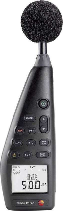 testo 816-1 Decibelmeter Datalogger 30 - 130 dB 20 Hz - 8000 Hz | bol.com