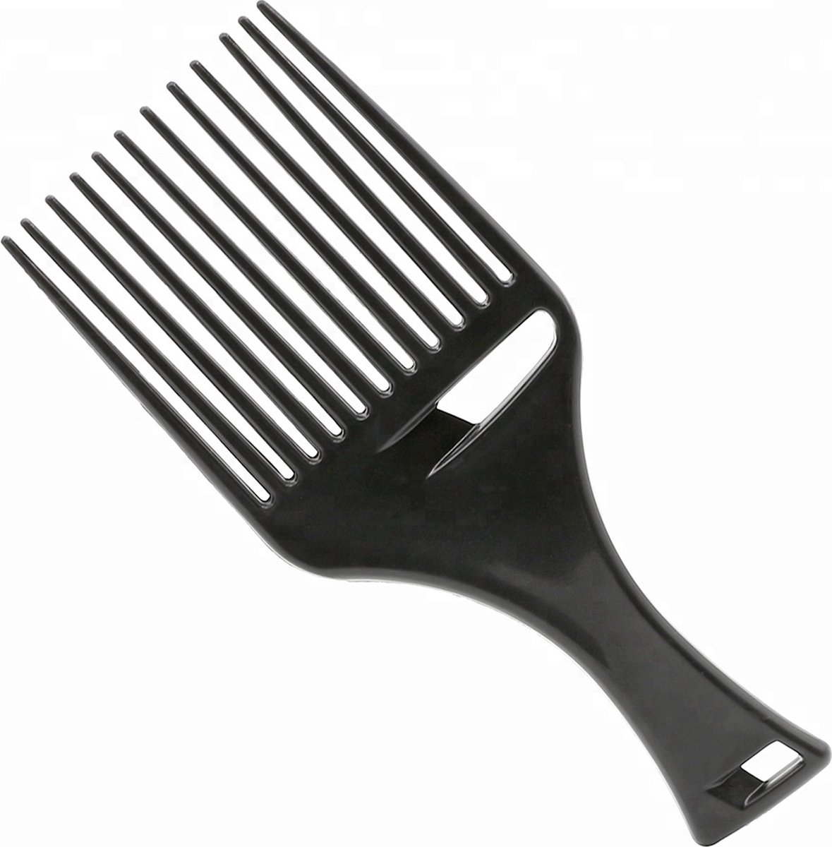 Afro Kam - Afro Comb - Styling Pik Afro Comb - Zwart | bol.com