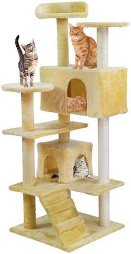 Oneiro’s Luxe Krabpaal SAFIA Beige/Wit – 120x49x62 cm - Grote Krab Paal ...