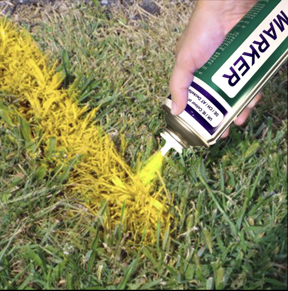 Gele Belijningsverf - 6 stuks - Markeerverf - Gras verf - Vloer ...