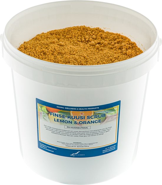 Kuusi Scrub Lemon & Orange 10 liter - Hydraterende Lichaamsscrub | bol