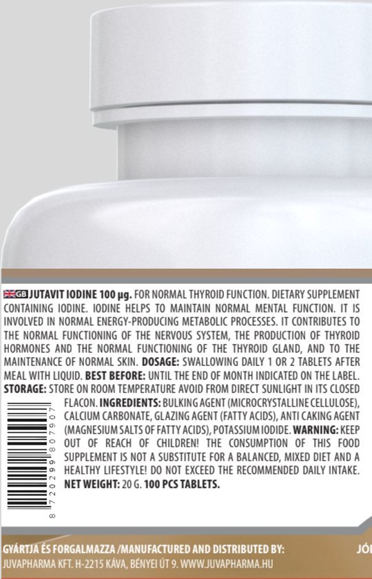 Jodium Tabletten - Kaliumjodide - Iodine - Jodium Pillen - Dosering ...