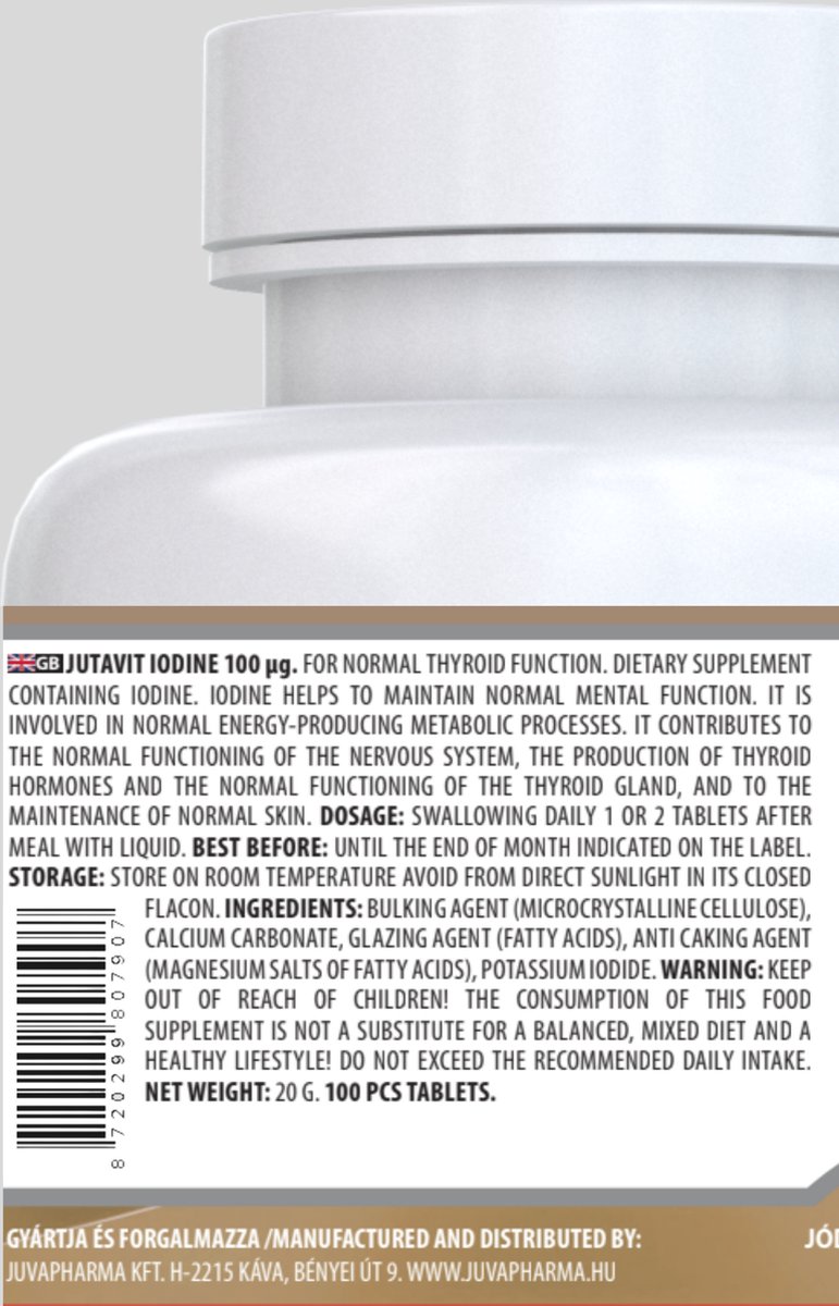 Jodium Tabletten - Kaliumjodide - Iodine - Jodium Pillen - Dosering ...