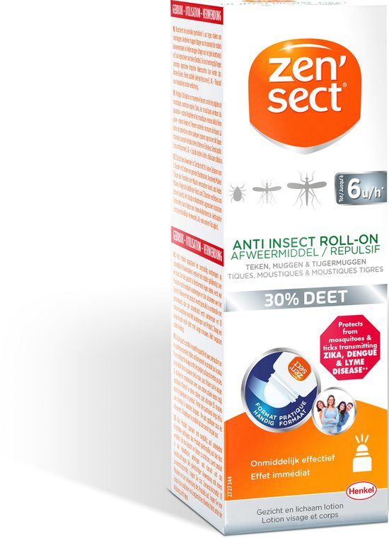 Zensect 30% Deet Anti Insecten Roller - 50ml | bol