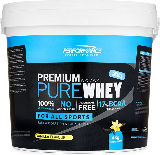 Pure Whey (Vanilla - 4000 gram) - Performance - Whey Protein ...