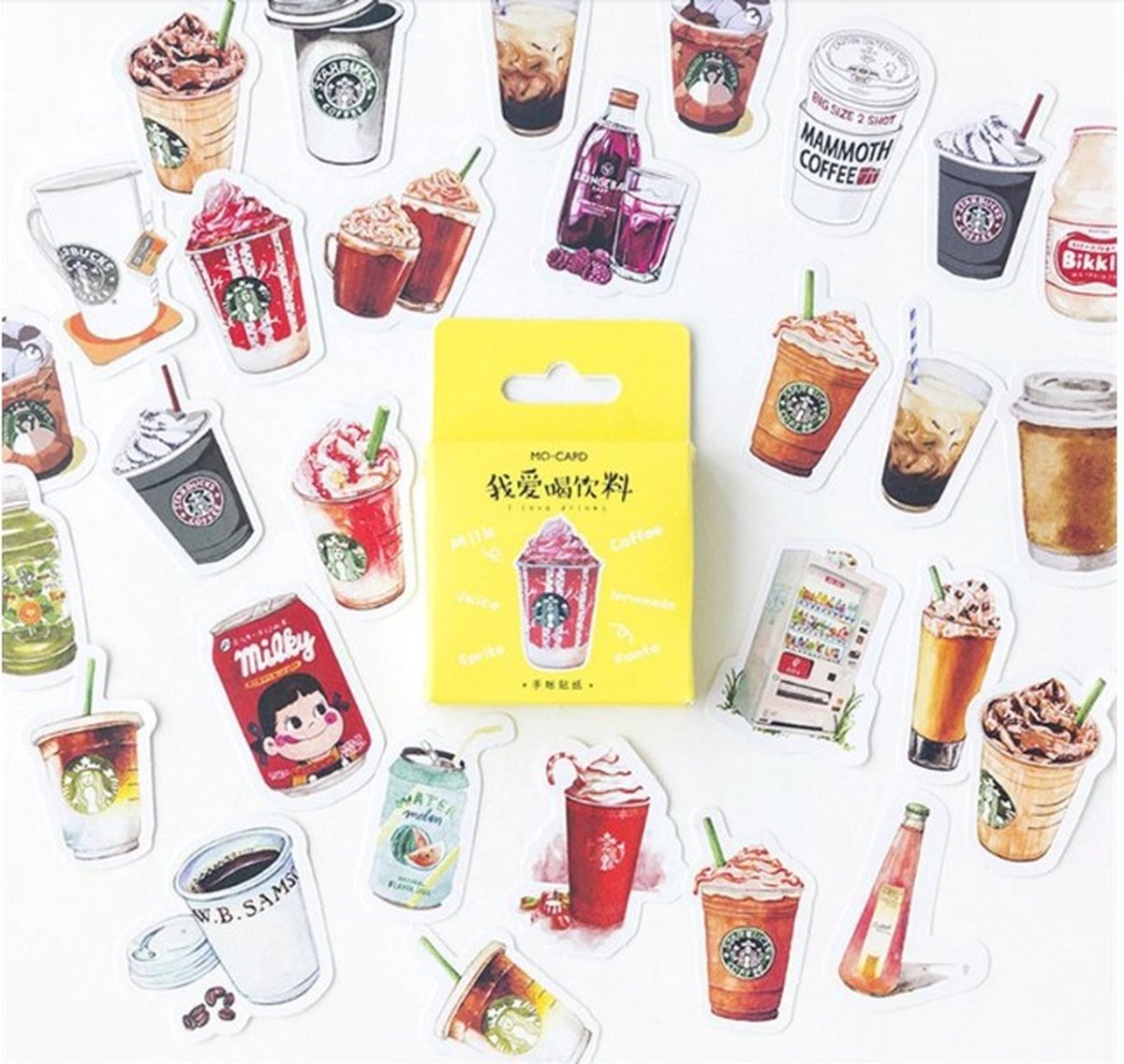 46 Stickers Starbucks - B027 - Koffie, Capuccino, Starbucks Bekers ...