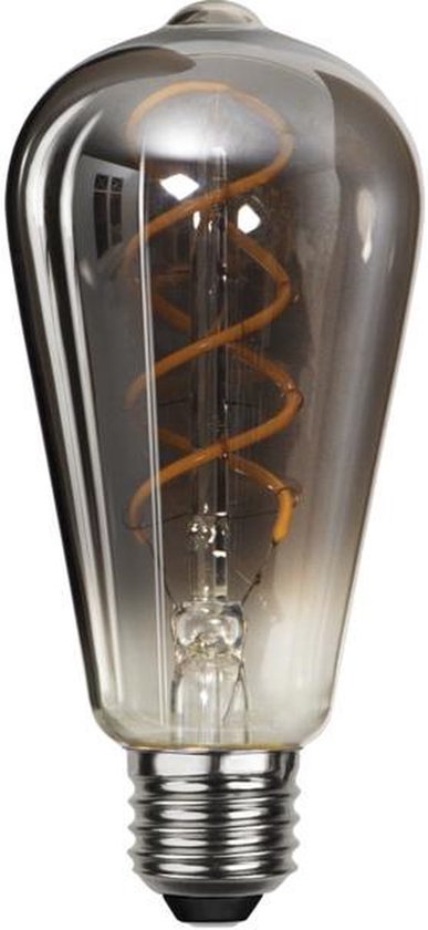 Edison lamp - Rookglas - E27 - 2W - Super Warm Wit 2100K - Dimbaar | bol.com