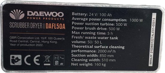 Daewoo Power DAFL50A - Schrobmachine - 24V | bol