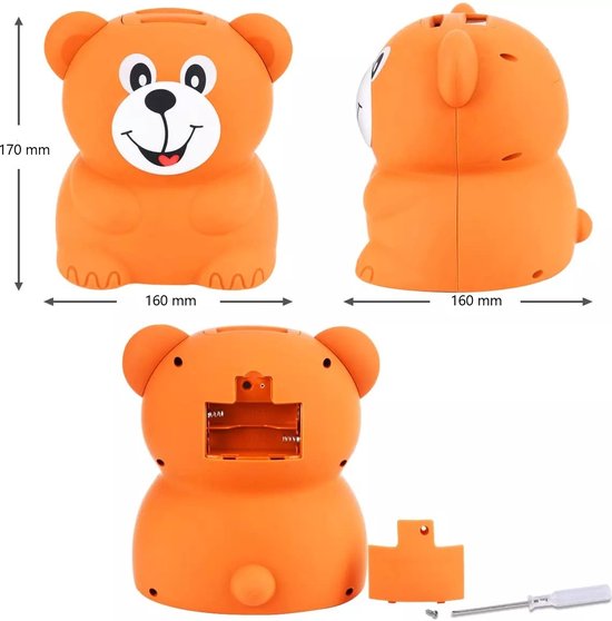 !NIEUW! Huntex Digitale Spaarpot Beer Met Muntenteller - 1,75 Liter - Geschikt Voor... | bol.com