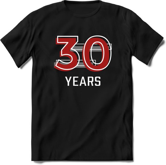 30 Years - Feest kado T-Shirt Heren / Dames - Rood / Grijs - Perfect ...