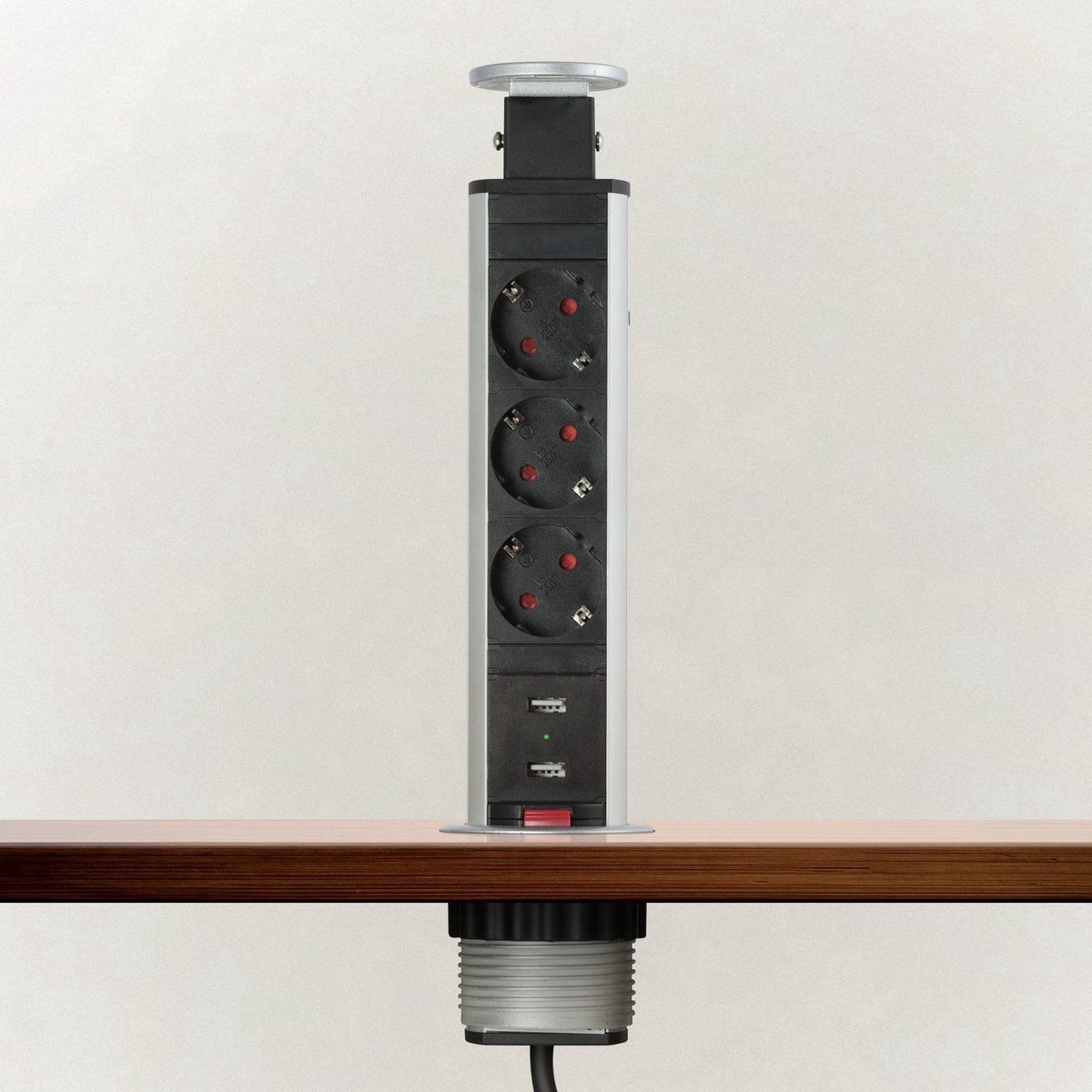 DELIGHT - Multiprise de table pop-up intégrée avec 2X USB et 3 prises ...