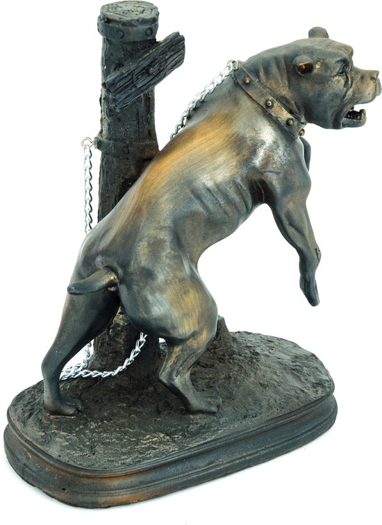 Statue de chien avec collier sur poteau - Statue de chien décorative ...