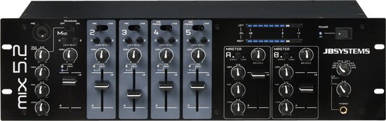 JB Systems MIX 5.2 2 Zonen mixer, 3HE - 19" Rack mixer | bol