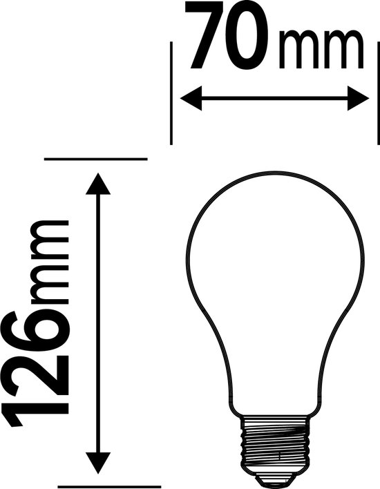 LEXMAN - Ondoorzichtige bubbel LED-lamp - Ø70 - E27 - 2452 Lm - 18W ...