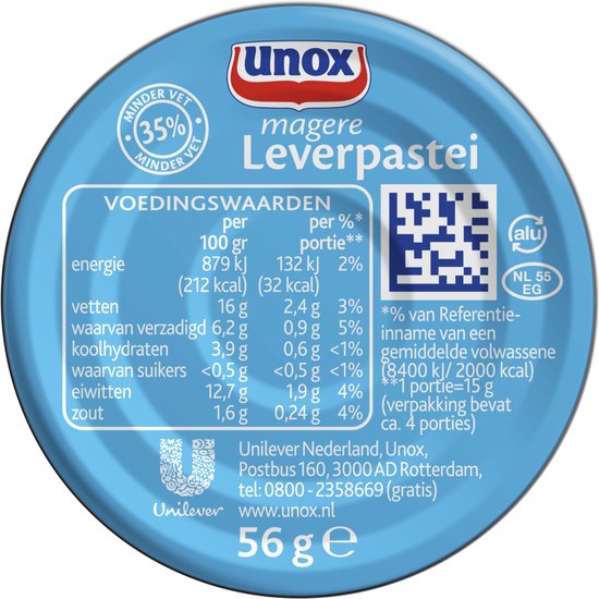 Unox Leverpastei mager 24 x 3 x 56 GR | bol.com