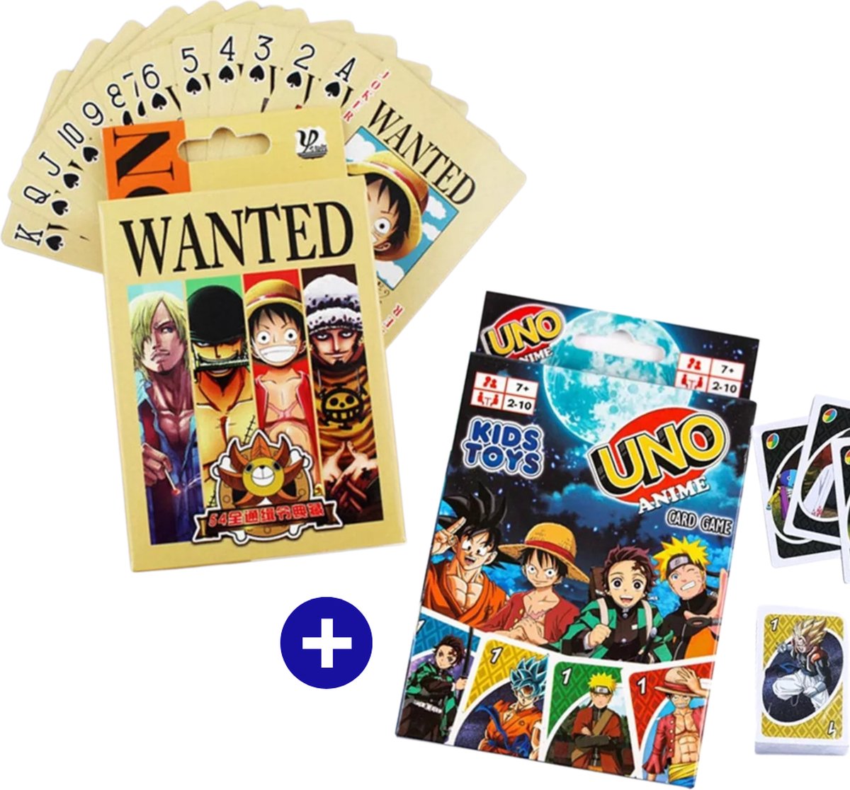 UNO anime + Jeu de cartes WANTED - Naruto - Luffy - Manga | Jeux | bol
