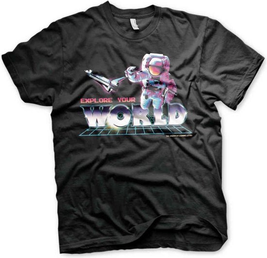 Discovery Channel Heren Tshirt -2XL- Explore Your World Zwart | bol.com