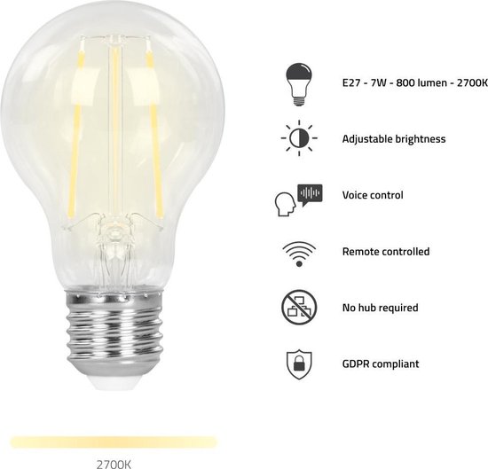 Hombli Smart Filament Bulb (7W) - 2 Pack | bol.com
