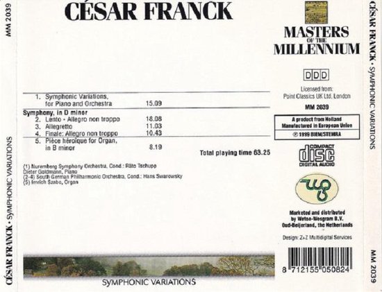 Symphonic Variations, César Franck | Muziek | bol