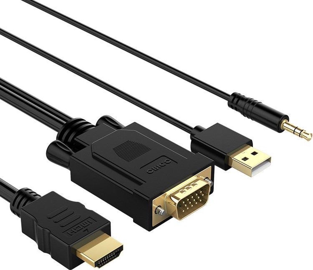 Orico VGA naar HDMI kabel met audio-ondersteuning - 1920x1080 @60Hz ...