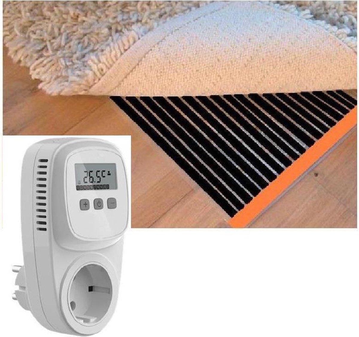 Karpet verwarming / parket verwarming / infrarood folie vloerverwarming 100 cm x 550... | bol.com
