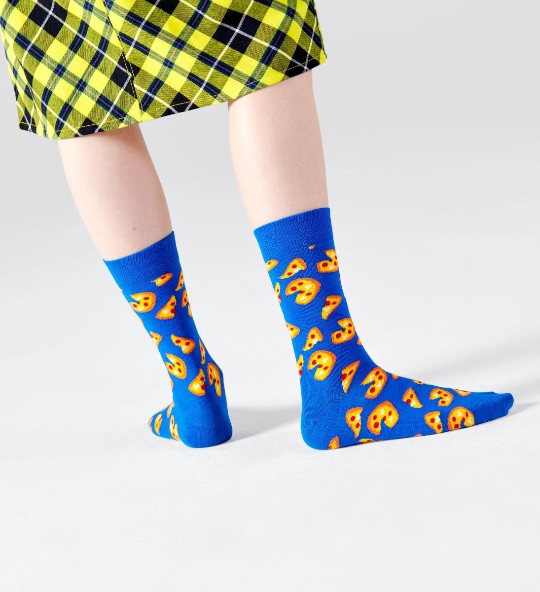 Happy Socks - Pizza - Blauw - Unisex - Maat 41-46 | bol.com
