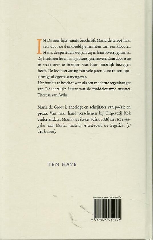 Innerlijke Ruimte, M. de Groot | 9789025952198 | Boeken | bol