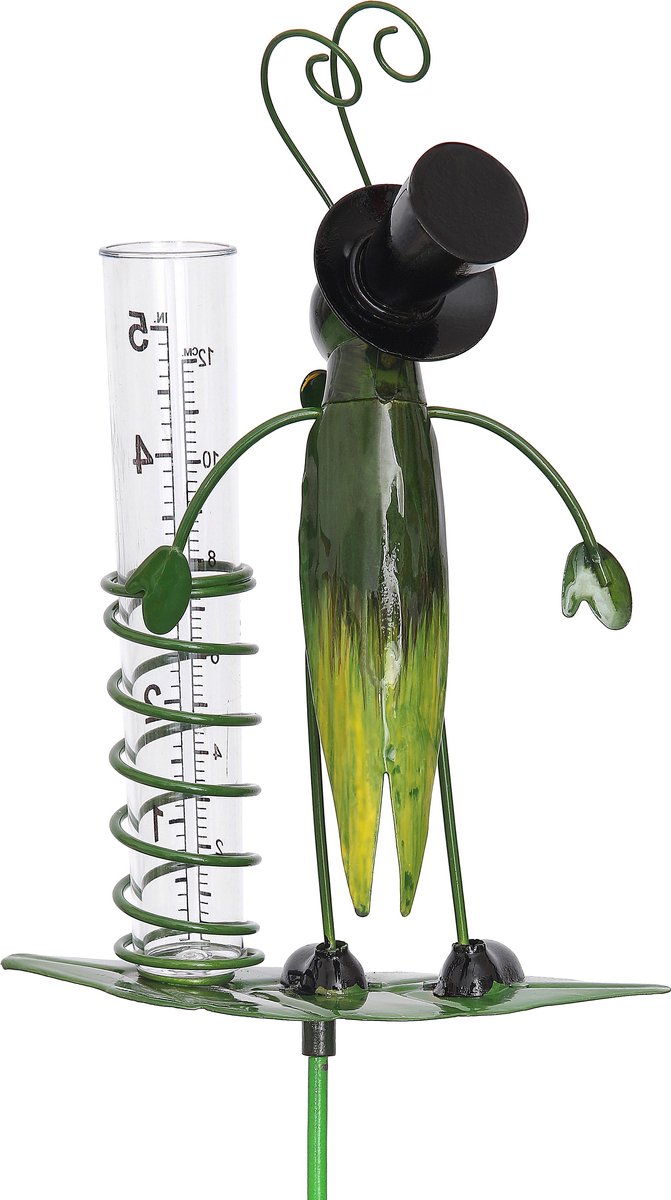 Hanamura Regenmeter Tuin met Grondpen – Pluviometer – Sprinkhaan Vorm | bol