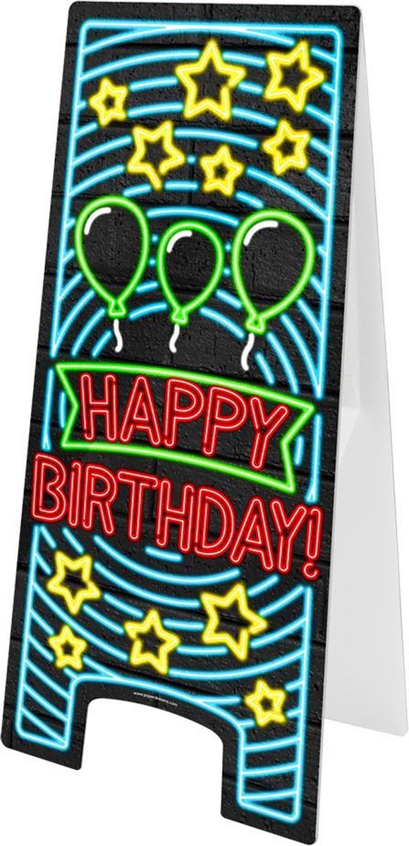 Happy Birthday Warning Sign 62,5cm | bol