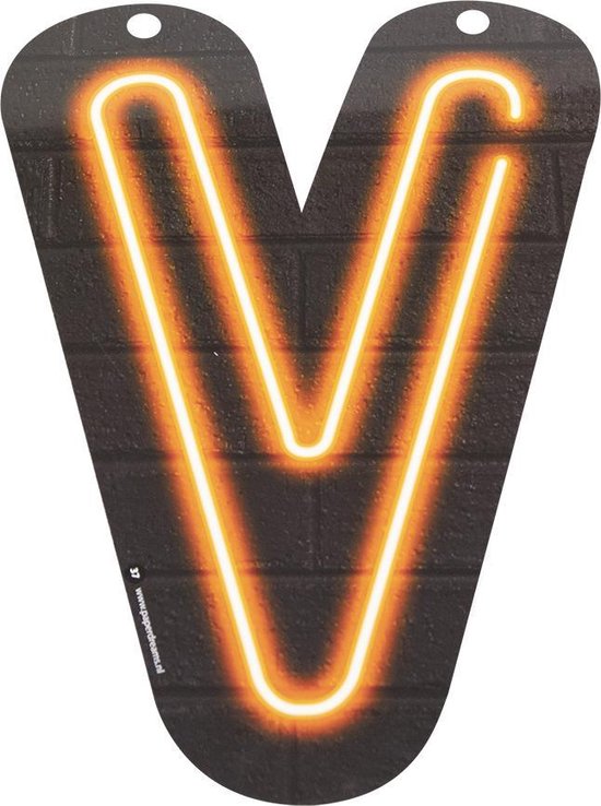 Neon Letter V 24cm | bol.com