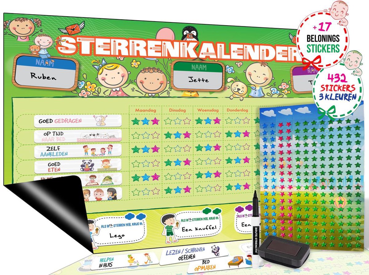 Système Récompense magnétique (46) - A3 - Calendrier de récompense ...