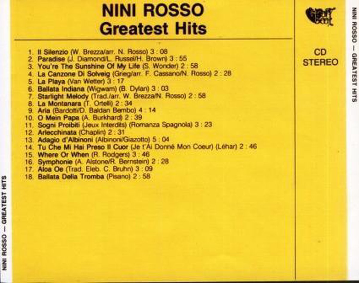 Greatest Hits, Nini Rosso | CD (album) | Muziek | bol