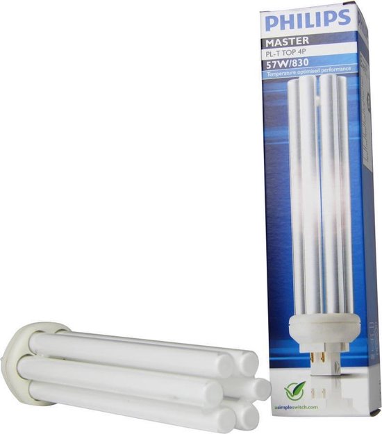 Philips MASTER PL-T TOP 4 Pin 57W GX24q-5 A warm wit 830 | bol