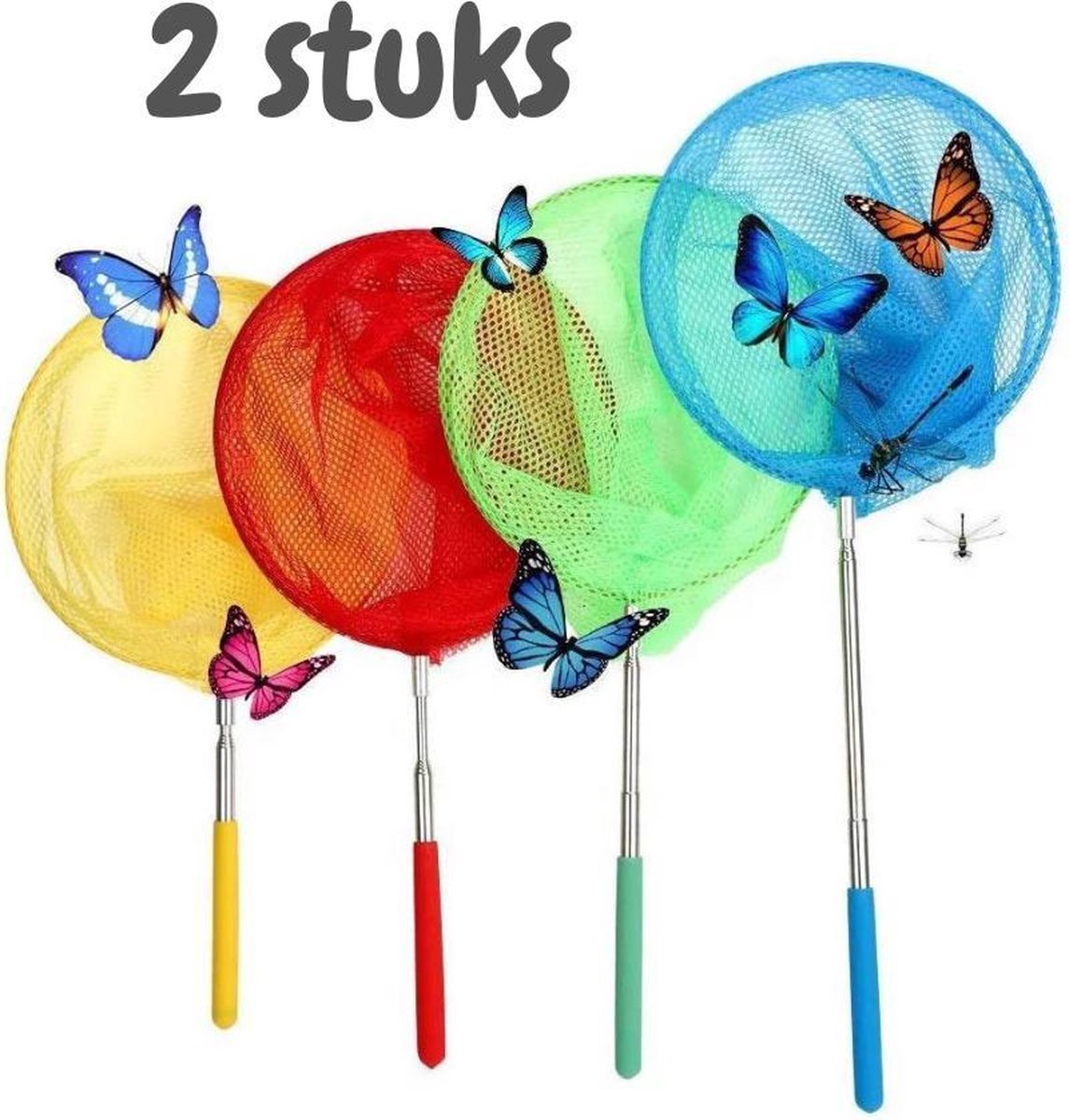 2x Filet de pêche - Filet anti-insectes - Vert - Filet papillon ...