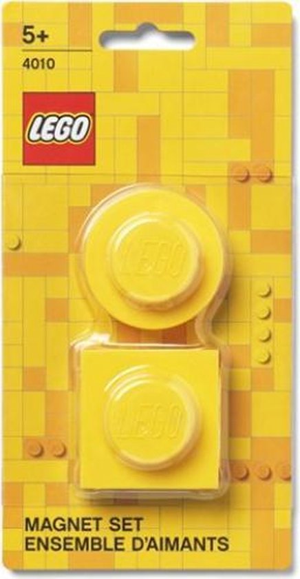 LEGO Iconic Magneten - Set van 2 Stuks - Geel - Ø4,7 cm | bol.com