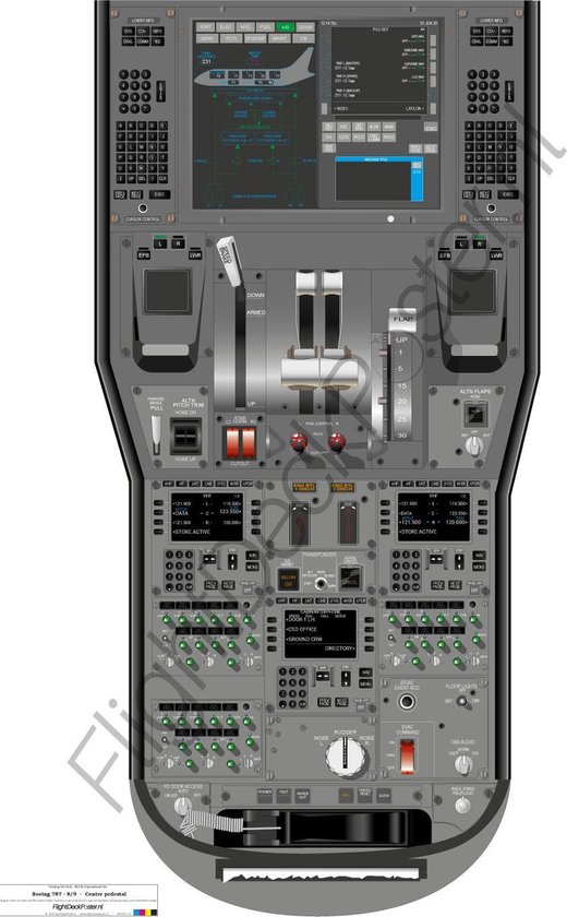 Boeing 787 - 8 / 9 - Triple-A (elk instrument panel op een eigen poster ...