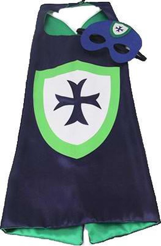 Knight verkleedpak blauwe cape + masker - Verkleden kind - 3-9 jaar ...