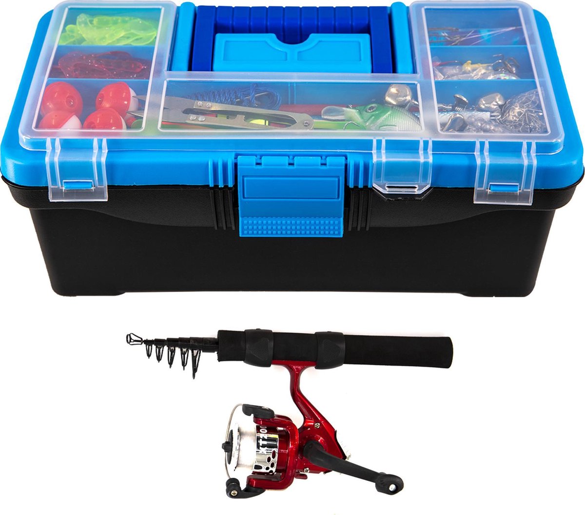 Vishengelset - 204 delige vishengelset - Vishengel + accessoires | bol.com