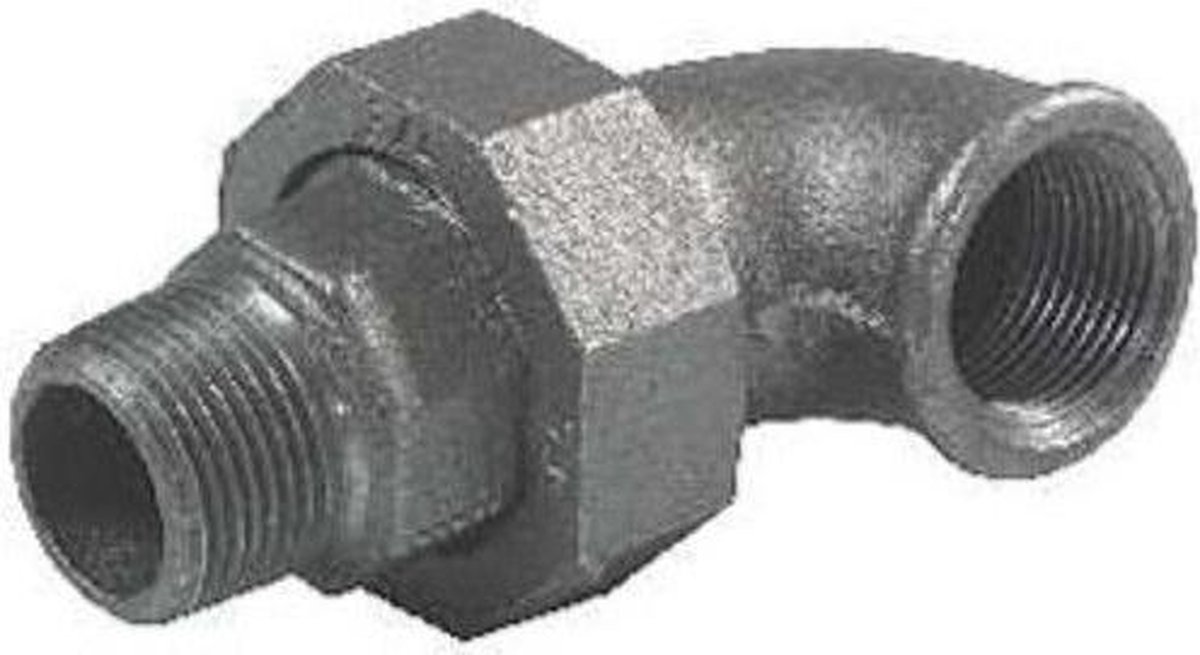 bol.com | Nefit Ind Nr98 haakse koppeling conisch met binnen en buitendraad 1 1/2 zwart