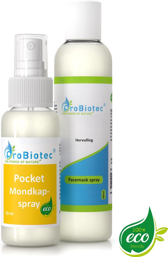 ProBiotec® Mondmasker en Mondkapje Reiniger / Spray – Wasbaar en Niet-Wasbare... | bol