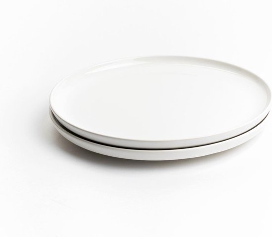 MOODS Dinner plate 27cm - 2 piece set - White | bol