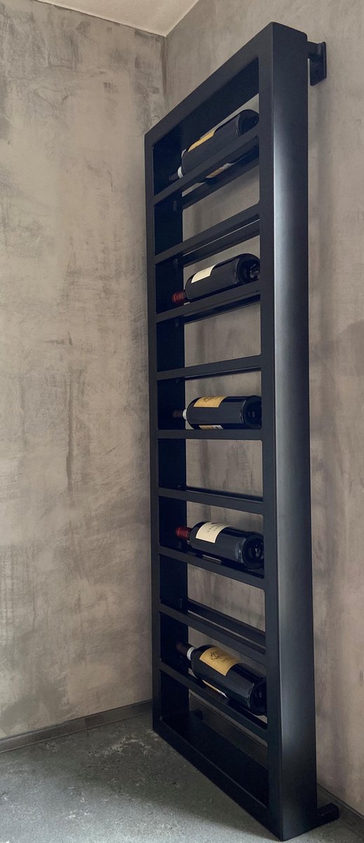 Stalen wijnrek - zwart industrieel - wijnrekken | bol.com