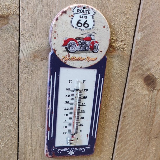 Thermometer Tuin Metaal "Route 66 The Mother Road" Shabby Vintage | bol.com